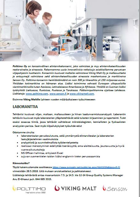 2018 VM Laborantti - Polttimo